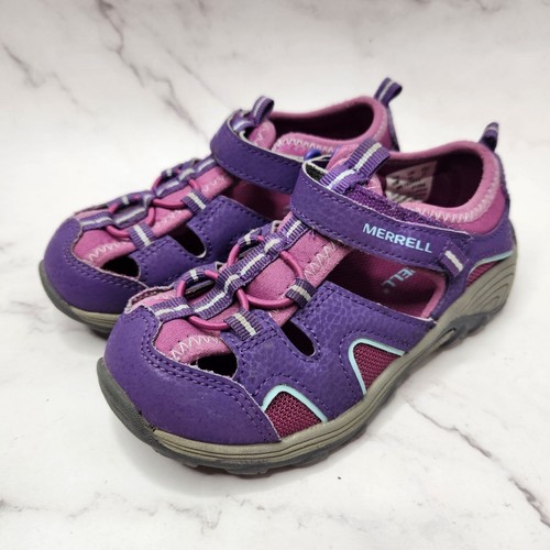 Merrell Hydro H2O Hiking Sandals Purple Closed Toe Waterproof Girls 10 ...