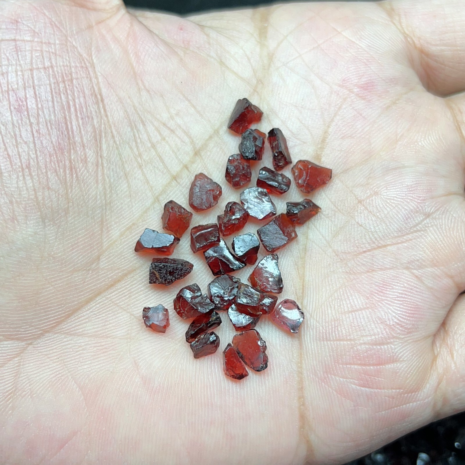 5-8MM Natural Red Garnet Gemstone Rough Lot, Eye Clean Garnet For ...