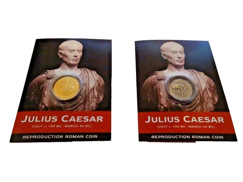 Julius Caesar 2 Roman Coin Packs - Denarius And Aureus (Reproduction) | eBay