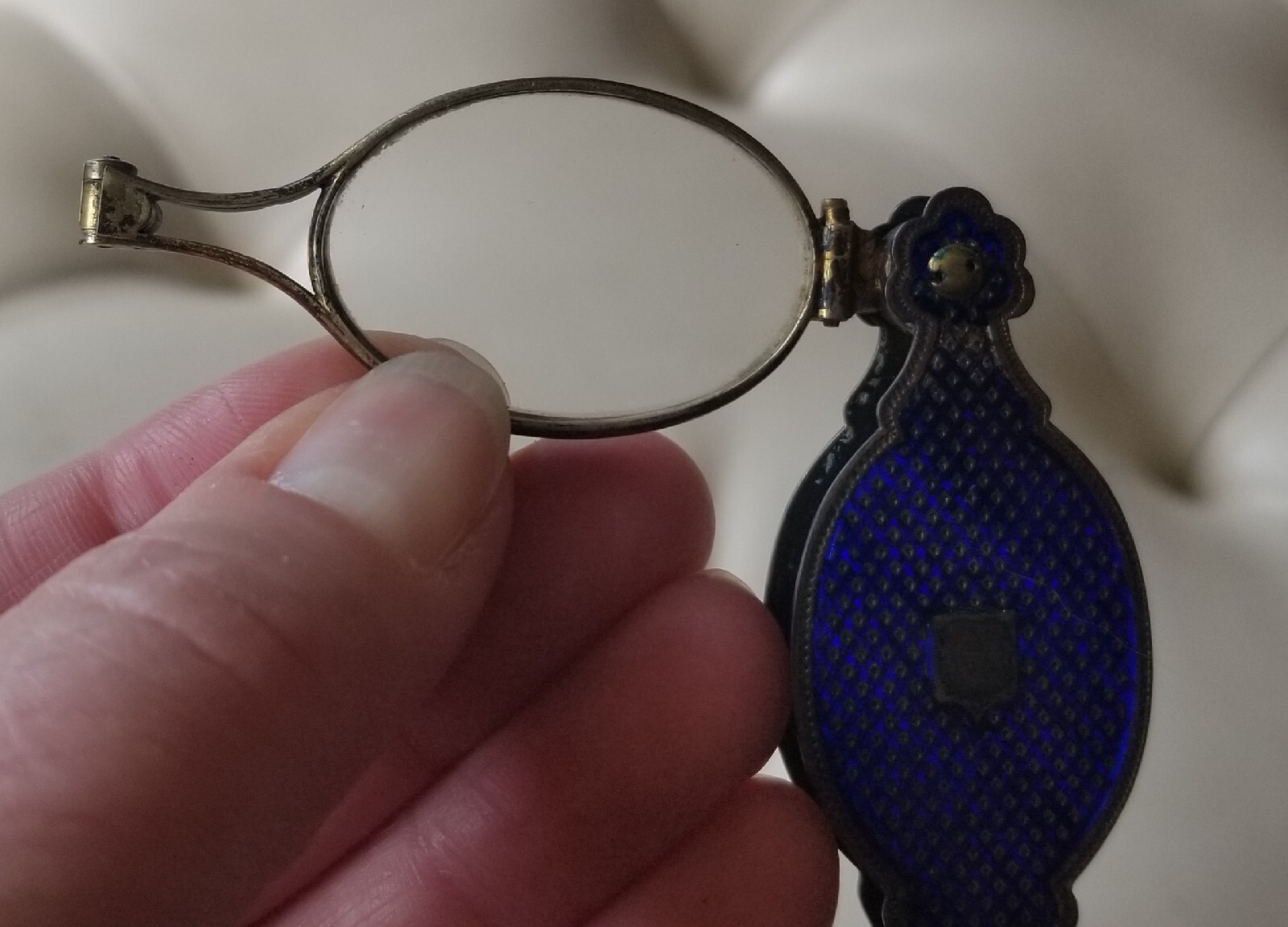 Antique French Enamel & Gilt Spectacles/ Lorgnette, c… - Gem