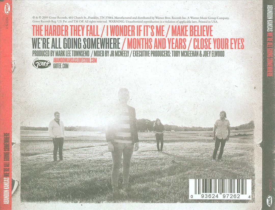 ABANDON KANSAS - WE'RE ALL GOING SOMEWHERE NEW CD 93624972624| eBay