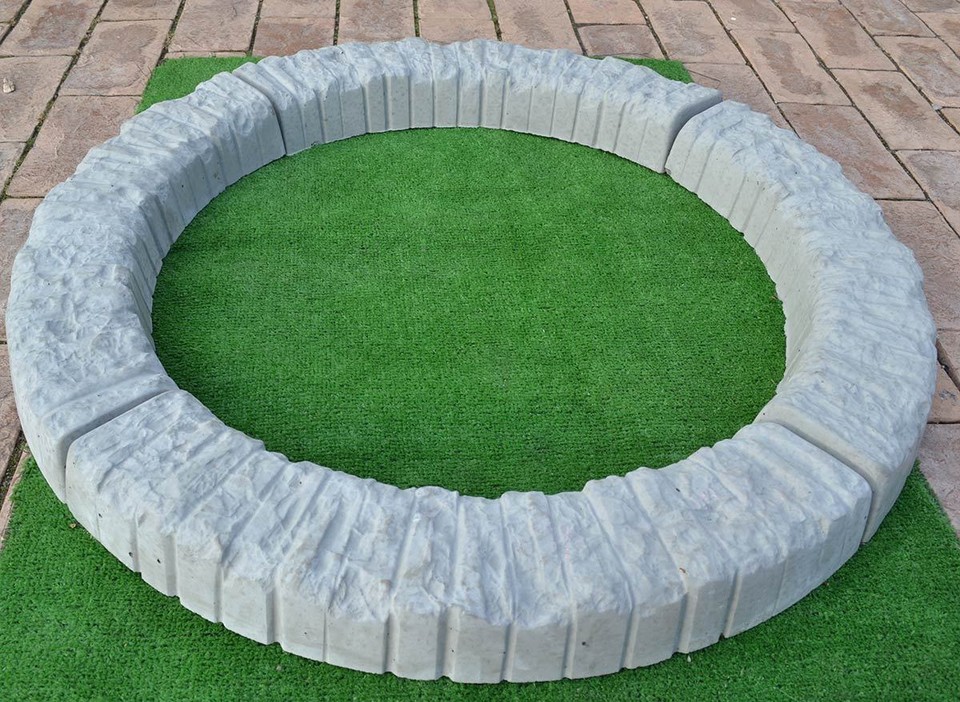 Concrete molds round edge stone log edging border garden curbs sold 2 ...