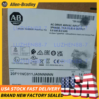 New 20F11NC011JA0NNNNN SER A Allen-Bradley PowerFlex 753 AC Packaged ...