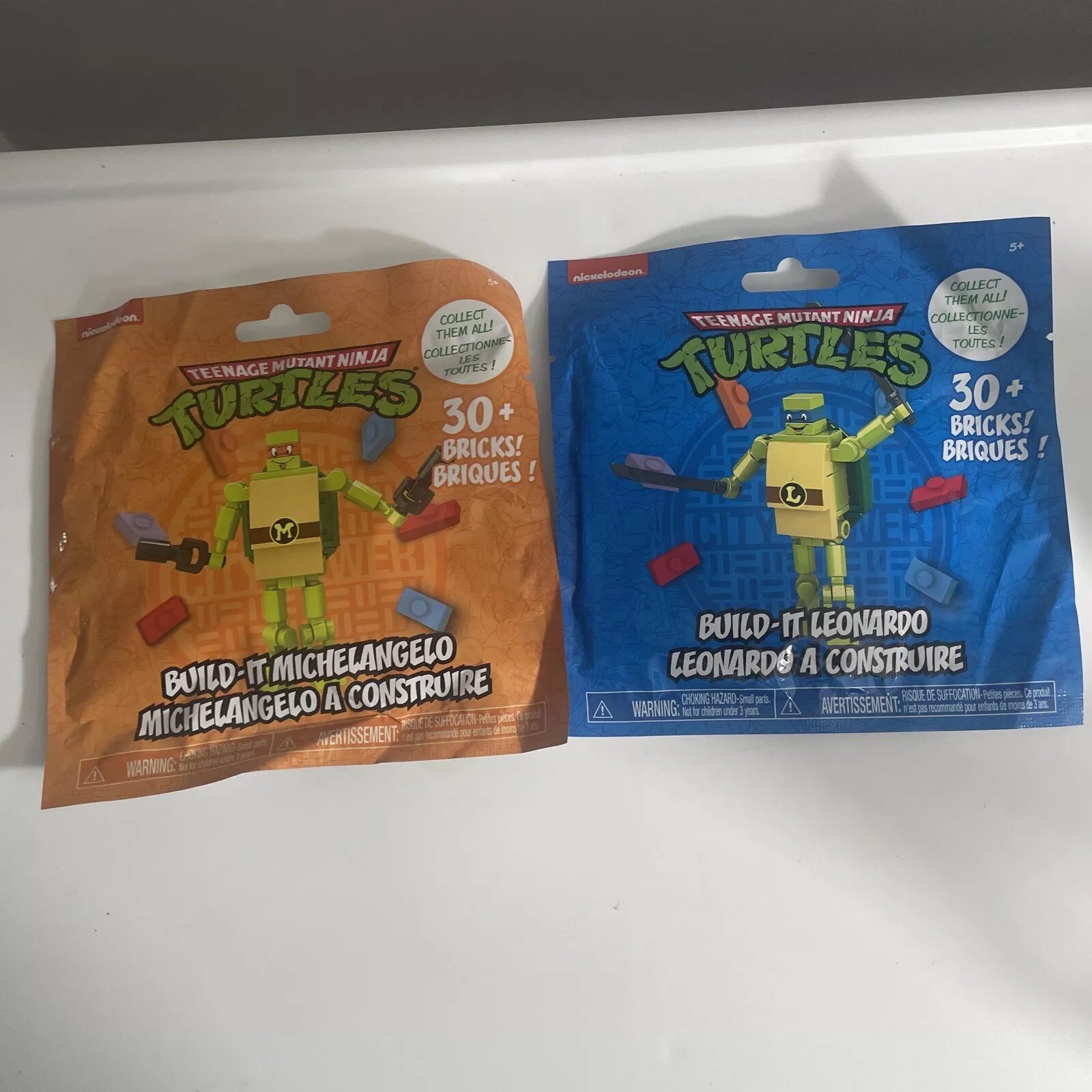 New lot of 2 Teenage Mutant Ninja Turtles TMNT Nickelodeon Build-It ...