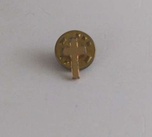 Vintage Tiny Religious Cross Gold Tone Lapel Hat Pin | eBay
