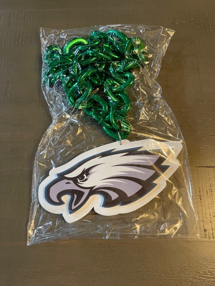 NFL PHILADELPHIA EAGLES BIG CHAIN LOGO BIG PLASTIC NECKLACE FOAM LOGO ...