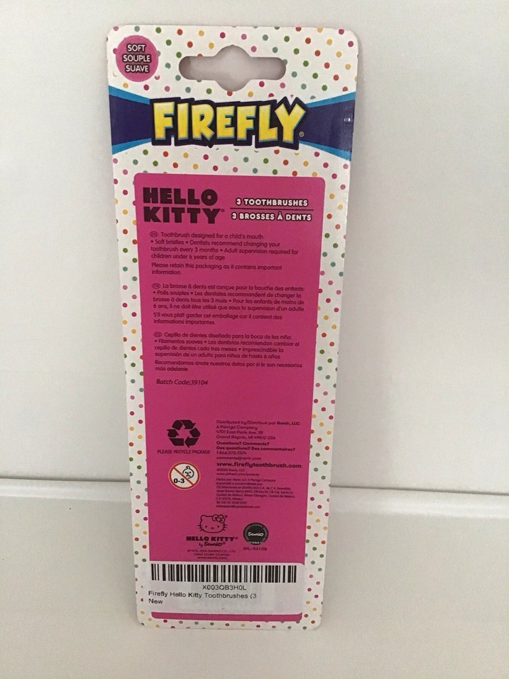 Sanrio Hello Kitty Toothbrush Set Of 3 Firefly~NEW IN PACKAGE!!! | eBay