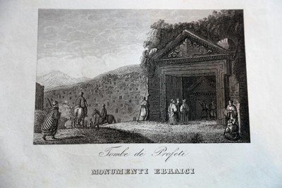 1785 G. POZZI ANTIQUE ATLAS ENGRAVING OF THE TOMBS OF THE PROPHETS ...