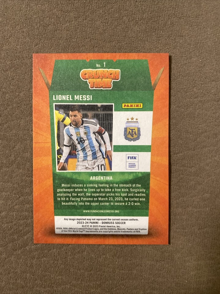 PANINI DONRUSS FIFA SOCCER 23 2024 SILVER ARGENTINA CRUNCH TIME LIONEL ...