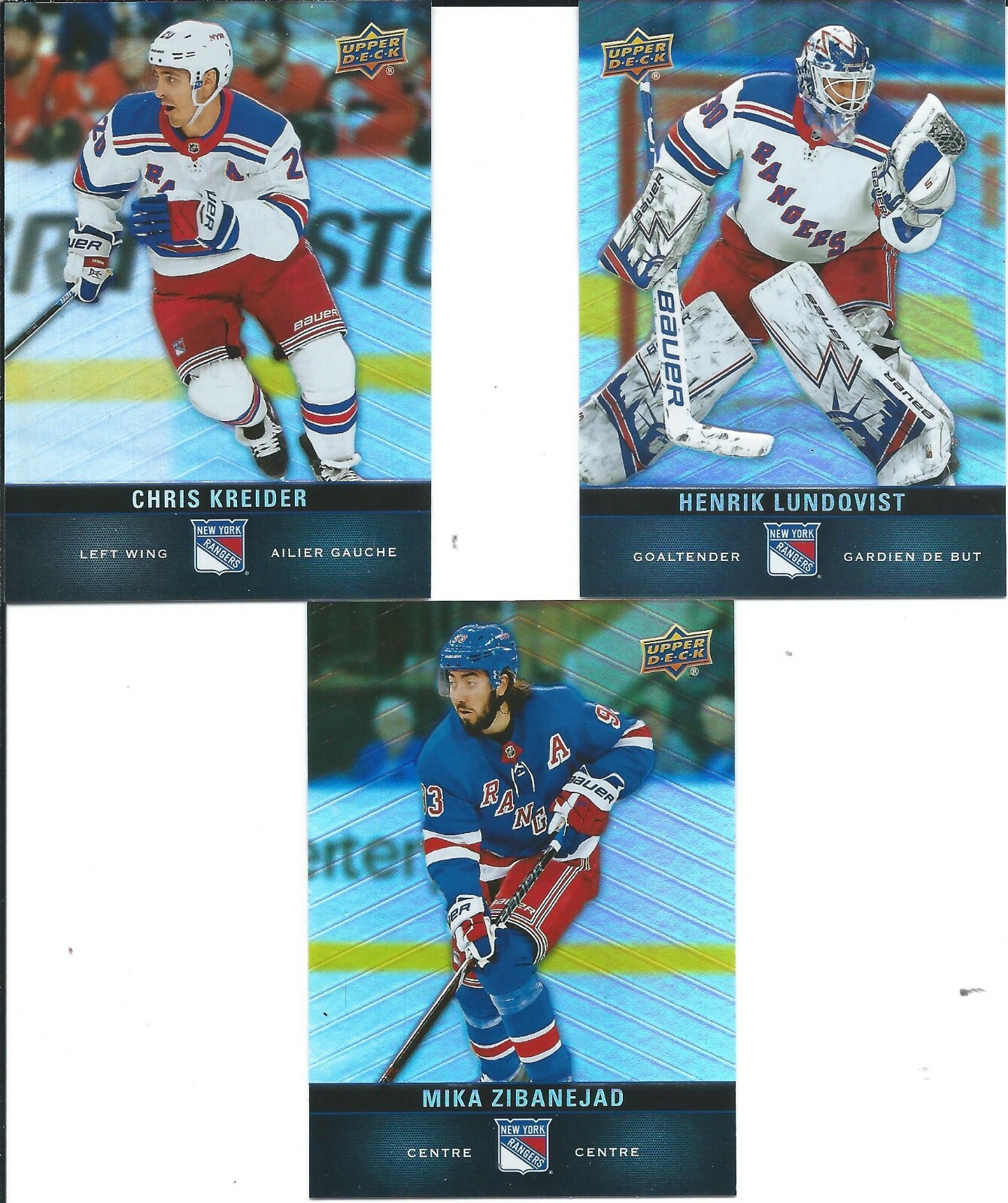 2019-20 Upper Deck Tim Hortons Team Set New York Rangers LUNDQVIST ...