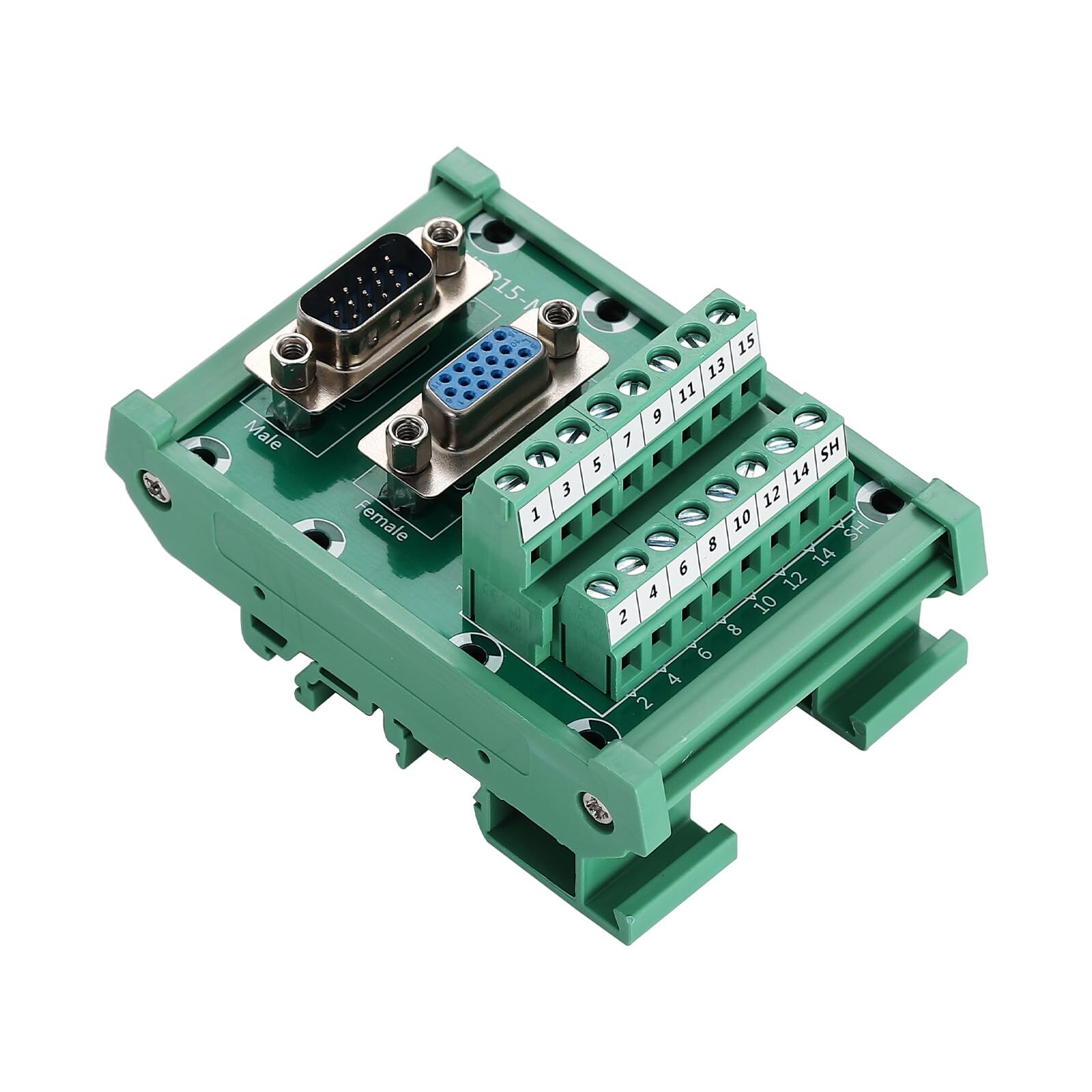 VGA DB15 3Row Male/Female D-SUB Din Rail Mount Interface Module DSUB ...
