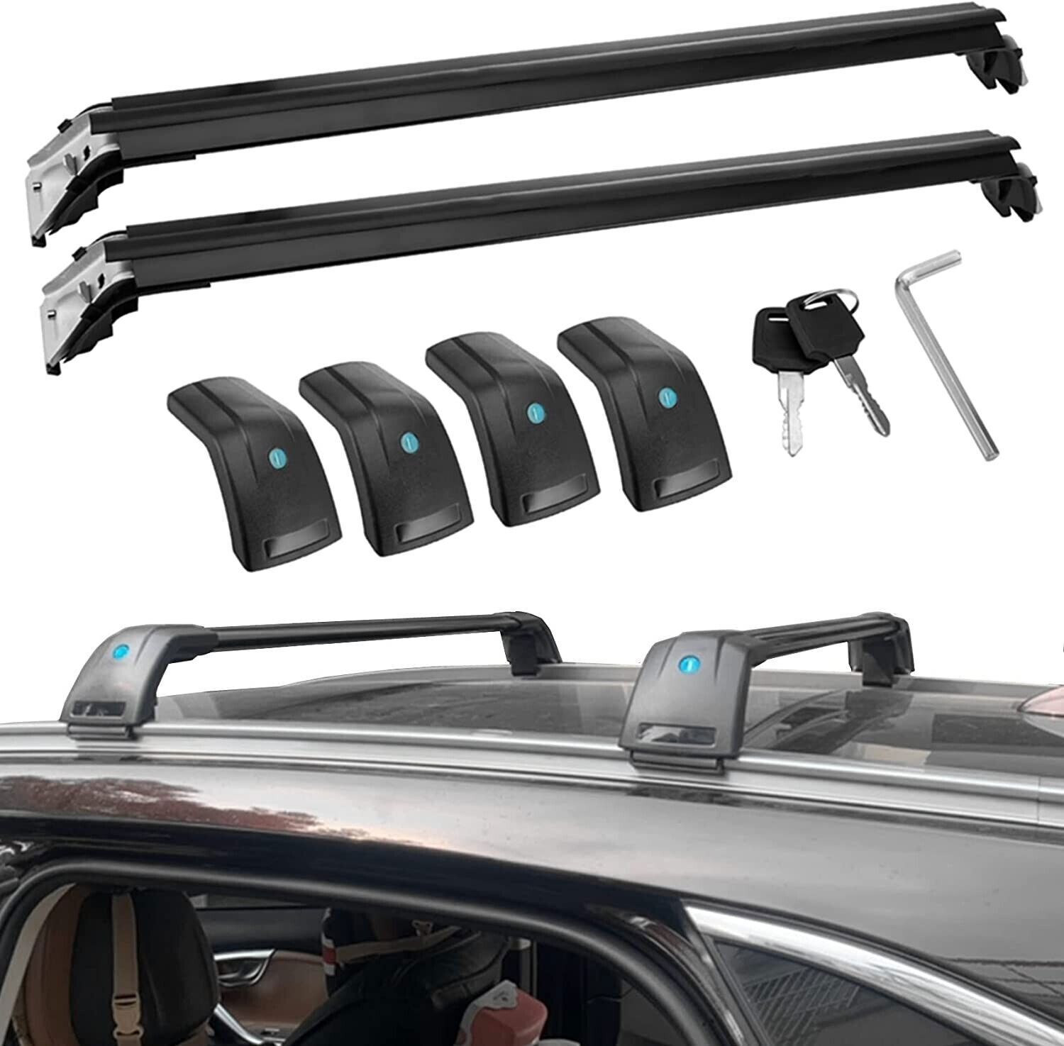 2Pcs Fits For Lexus LX600 J310 2023 Lockable Roof Rail Rack Cross Bar ...