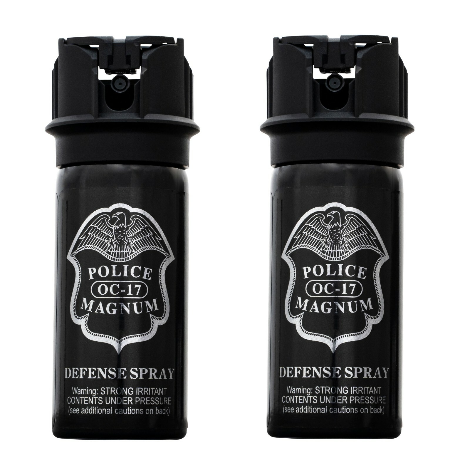 2 Police Magnum pepper spray 2 ounce Stream Flip Top Safety Defense ...