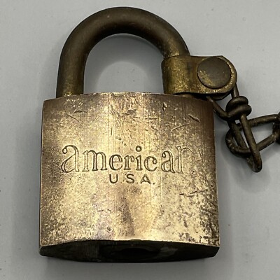 Vintage American Lock Co US Military Brass Cylinder Padlock No Key has ...
