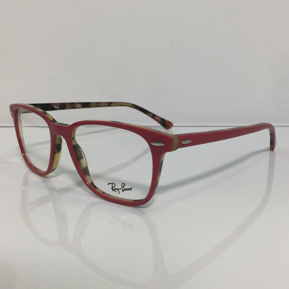 New Ray Ban 7119 5714 Red Havana Acetate Woman’s Eyeglasses 53mm | eBay