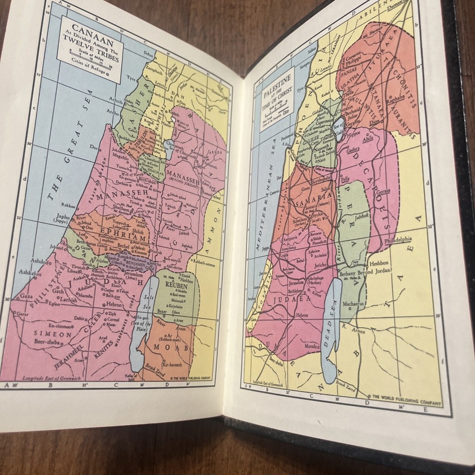 Holy Bible Concordance KJV Red Letter Edition Collins World Maps | eBay