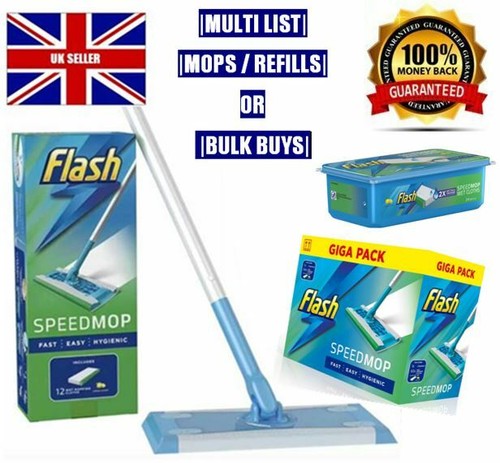 Flash Speedmop Refills Starter kit OR Wet Cloths Lemon Cleaning Speed ...