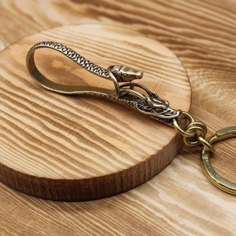 Solid Brass Keychains Pants Belt Clip Bag Car Keyrings Key Chain Holder ...