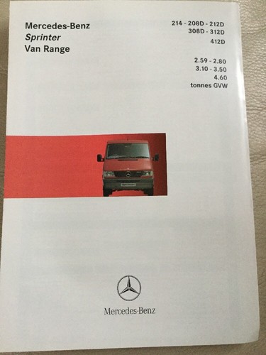 Mercedes Sprinter Specification Sheet - August 1996 | eBay UK