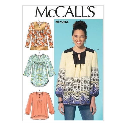NEW McCall's M7284 Misses' Notch-Neck or Keyhole Tops Pattern By ...