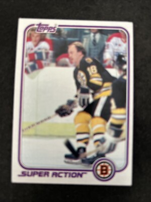 1981-82 Topps Action Card #129 Rick Middleton Boston Bruins Nm+ Free ...