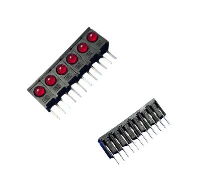 10 PCS lot of 6 (60 LEDs) LED Agilent Indicator RED RIGHT ANGLE LED 3MM ...