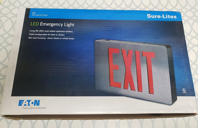 NEW SURE - LITES CX71SD Cooper Lighting Cast Aluminum Led Exit Sign ...