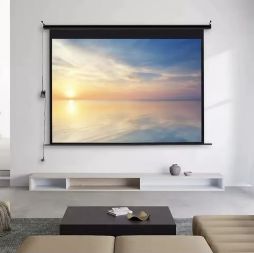 92’’ HD Motorized Projector Screen Electric Pull Down Home Theater 92 ...