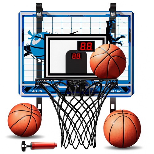 Indoor Mini Basketball Hoop, Over The Door Basketball Hoop With Height ...