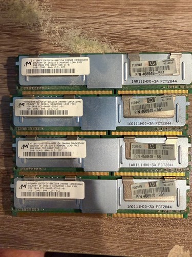 8GB KIT 4X 2GB Server Memory Ram DDR2-667MHz PC2-5300F ECC REG FB-DIMM ...