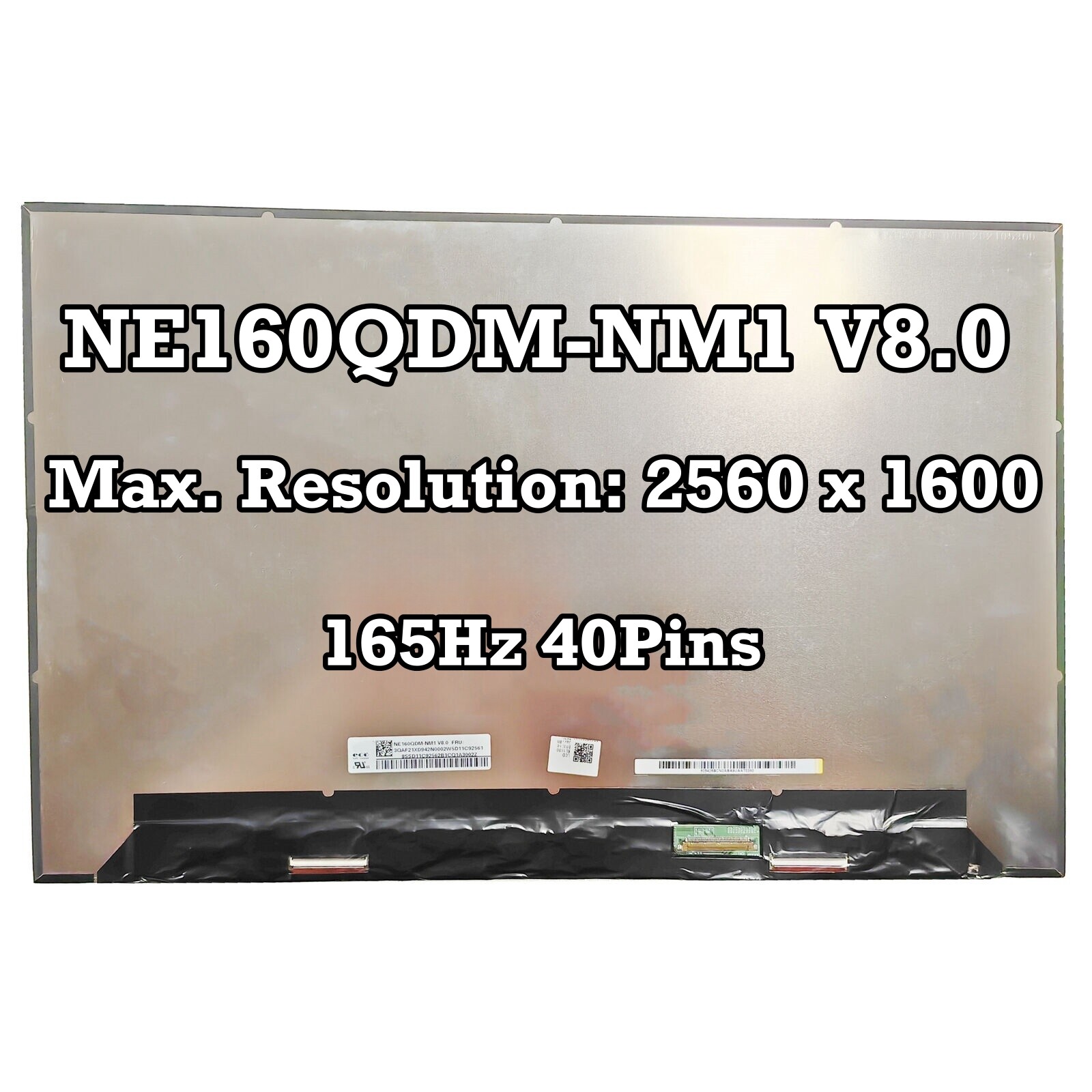 New NE160QDM-NM1 V8.0 16" WQXGA 2560×1600 LED Screen 165Hz 40Pins ...