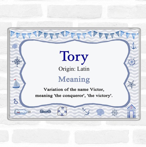 Tory Name Meaning Jumbo Fridge Magnet Nautical | eBay