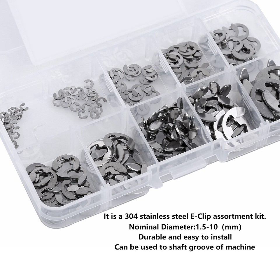 120 E Clips C CIRCLIPS Stainless Steel Kit Retaining Ring Assorted 1 ...
