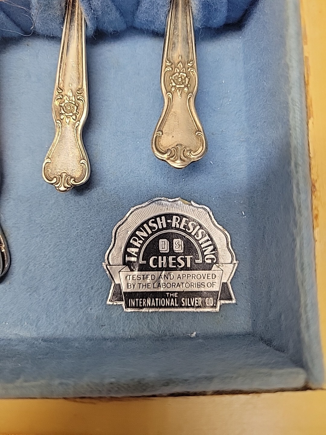 V•1960 OLD COMPANY PLATE Silverplate SIGNATURE ROSE Silverware Flatware ...