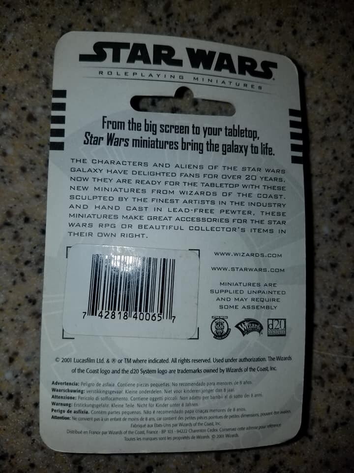 Star Wars RPG PALACE GUARD (Human Male) WOC 40065 Naboo Miniature SWM ...