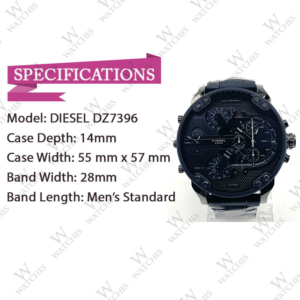 Diesel DZ7396 Mr. Daddy 2.0 Men Wristwatch - Black for sale online | eBay