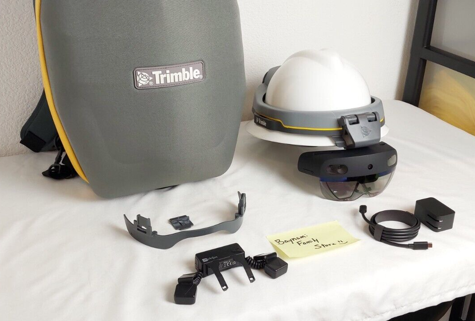 Trimble XR10 mobiWAN_TR Mobilus HoloLens 2 Full Brim Hardhat Headset | eBay
