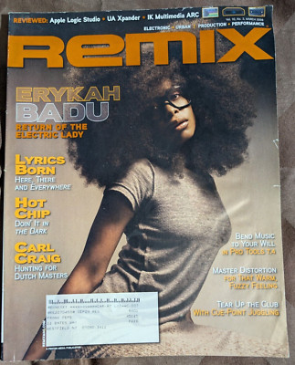 Remix Magazine March 2008 Erykah Badu Hip Hop Electronic Music ...