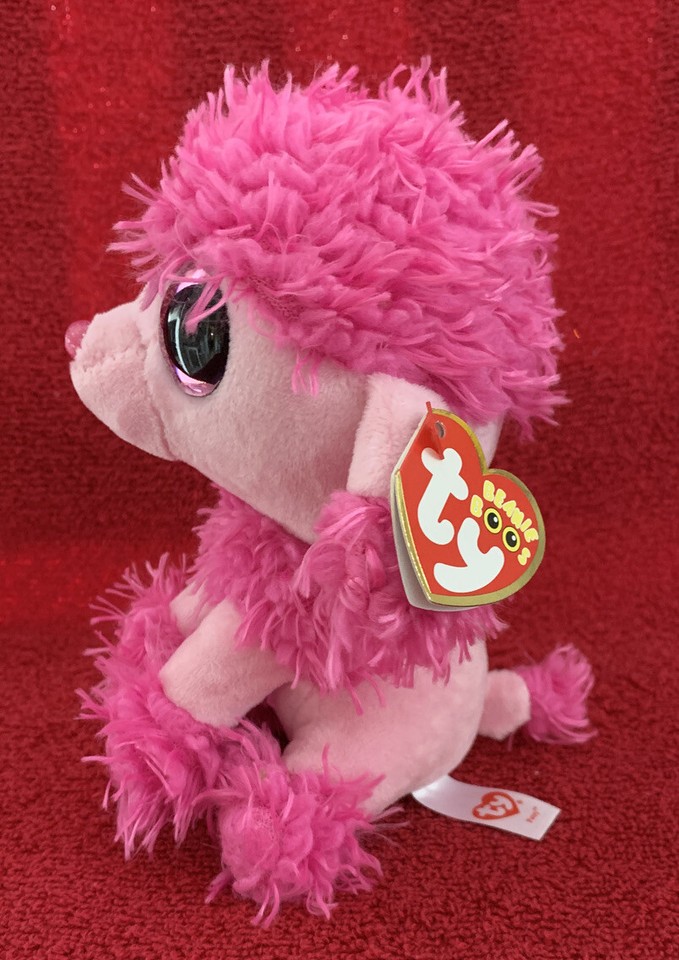 2016 Retired Ty Beanie Boos PATSY the Pink Poodle Dog (6 Inch) NEW ...