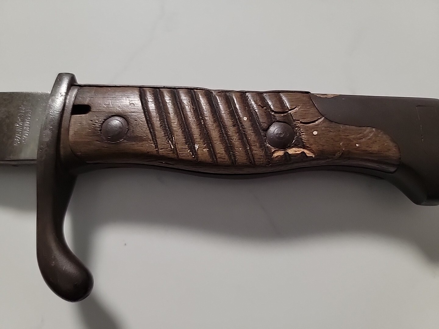 WW1 German E&F Horster Solingen Butcher Bayonet steel hilt scabbard ...
