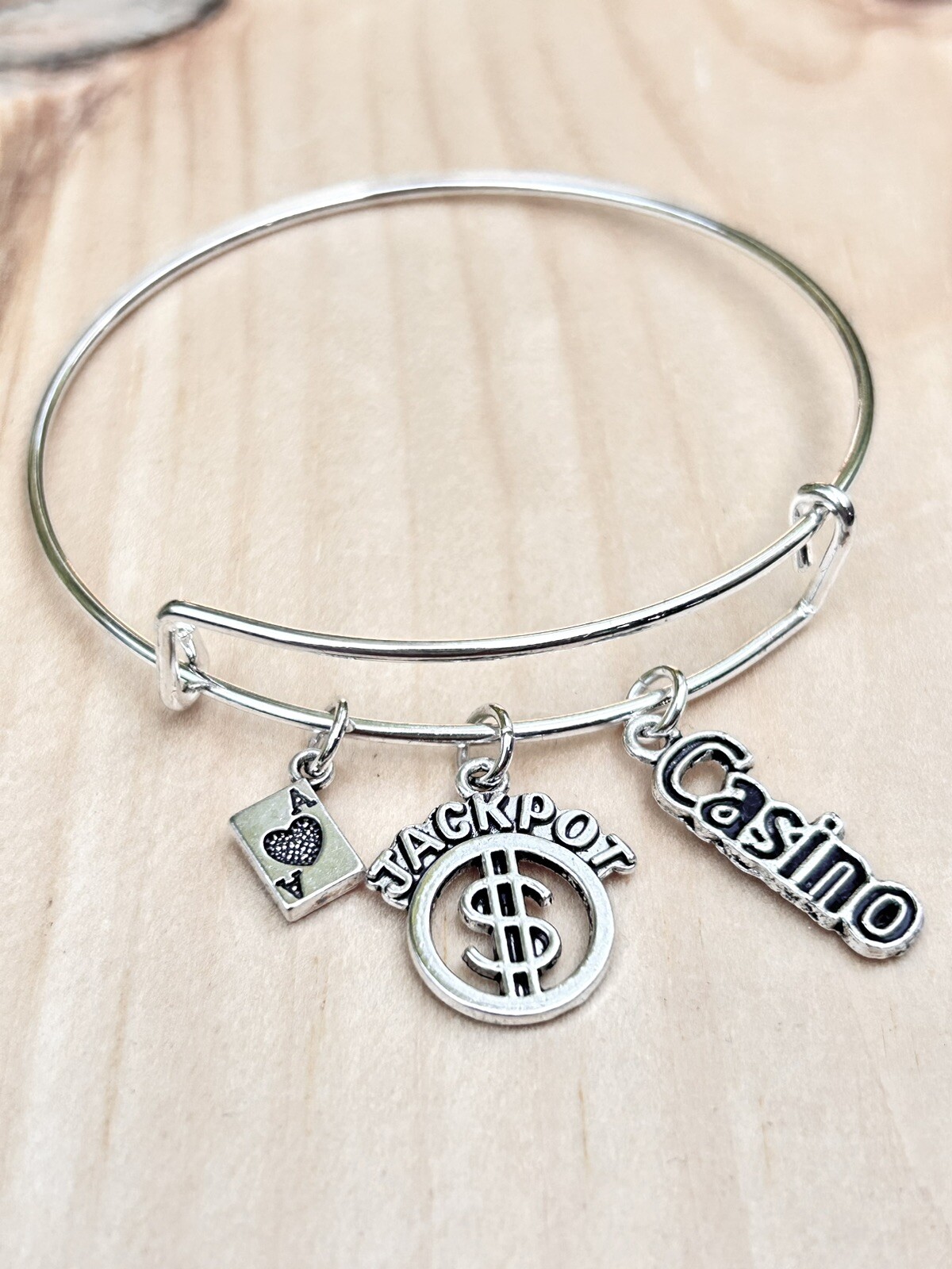 Casino & Jackpot Gambling charm Expandable Bangle Bracelet | eBay
