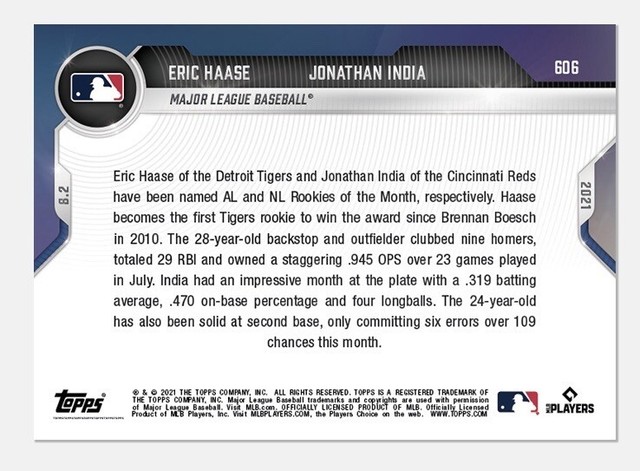 2021 Topps Now - #606 Jonathan India, Eric Haase (RC) for sale online ...
