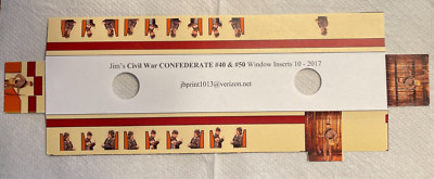 American Flyer FRONTIER #40 CONFEDERATE INSERT WITH PLASTIC GLASS ...