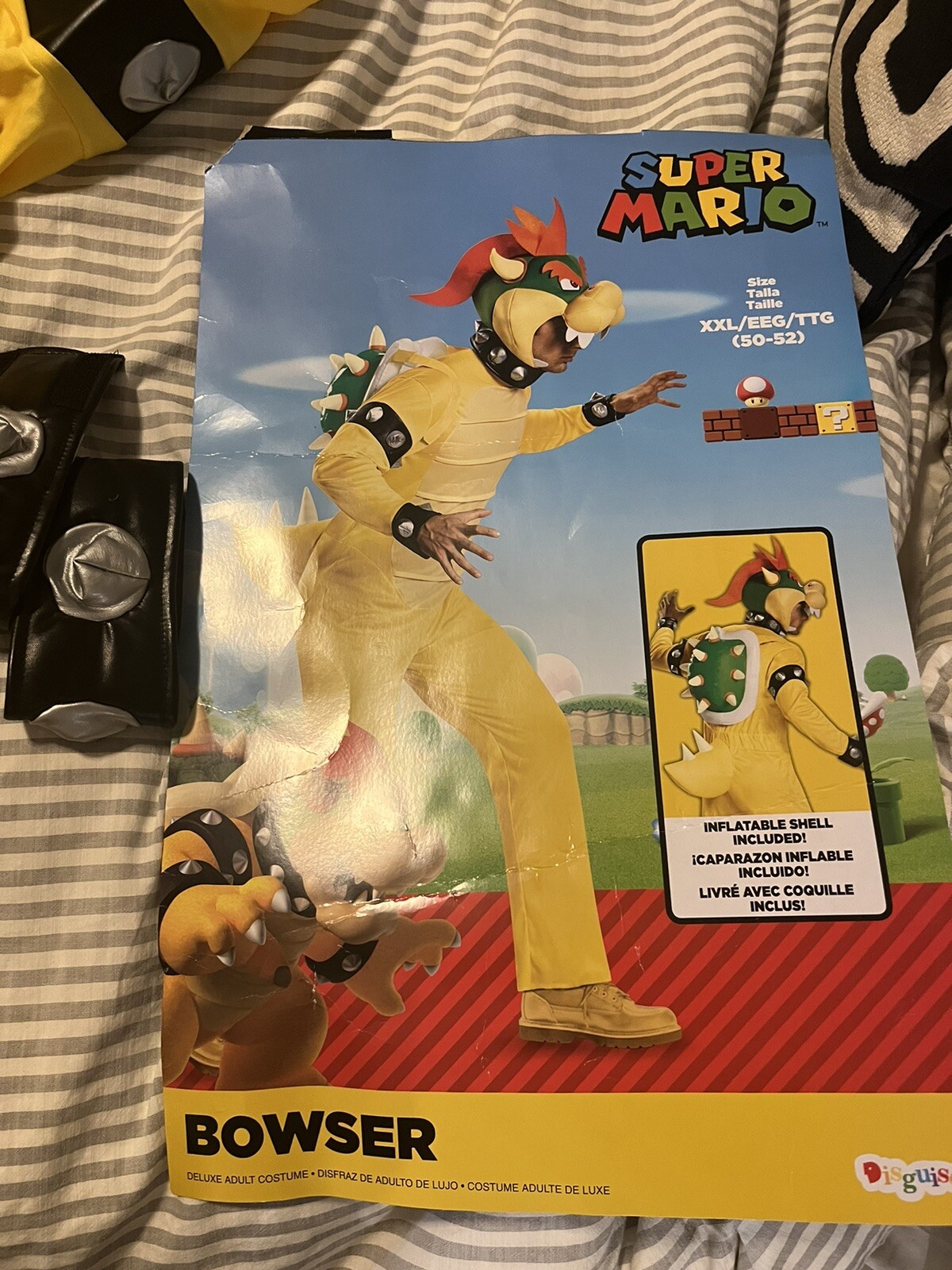 Men's Super Mario Bowser Deluxe Costume with BLOW UP … - Gem