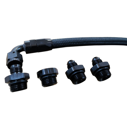 Black ;-6AN -8 ORB Fuel Rail Manifold Crossover Kits For Ls1 Ls3 LS6 ...