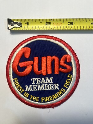 Vintage Guns Team Member Finest In The Firearms Field Iron On Patch ...