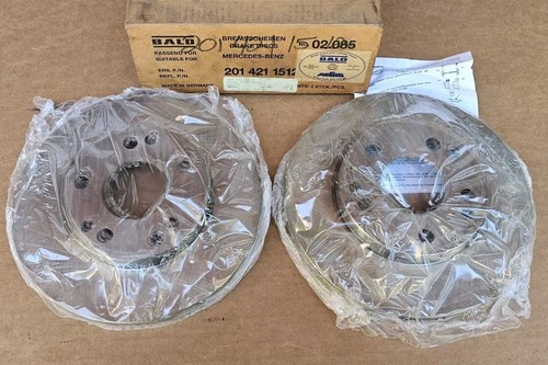 2x Mercedes 190e W201 German OEM Quality Balo Front Disc Brake Rotor ...