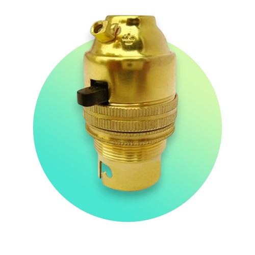 Metal BC B22 Bayonet Cap Bulb Lamp Holder Vintage Retro Lampholders ...