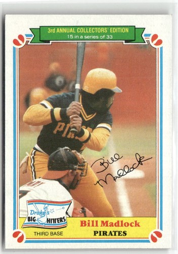1983 Topps Drake's Big Hitters #15 Bill Madlock Pittsburgh Pirates | eBay