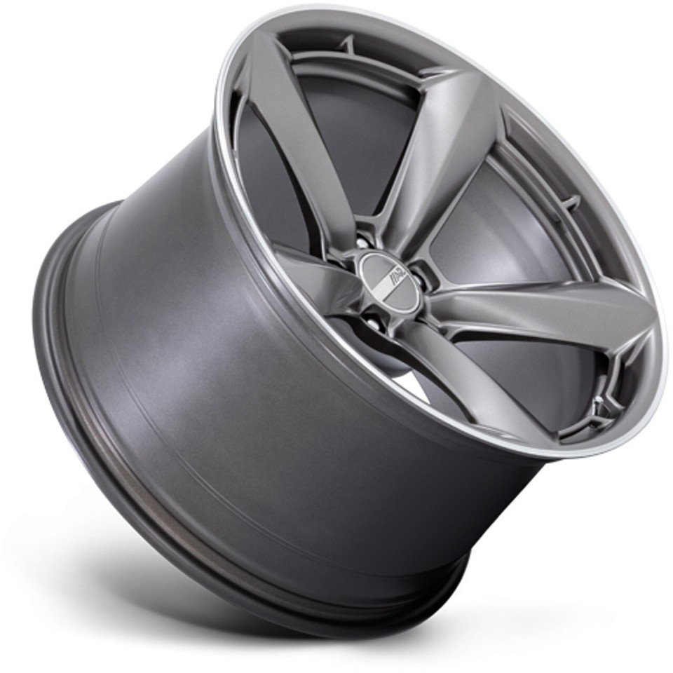 20x12 +6 American Racing TTF 5x115 Matte Anthracite W/Mach Lip Wheels ...